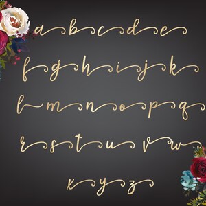 Gold Foil Alphabet, Gold Letters Clipart, Decorative Alphabet - Etsy