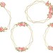 Pink Romantic Geometric Gold Frames, Floral Crystal Frames, Wedding ...