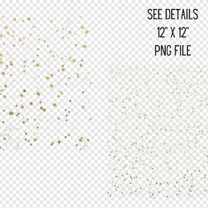 Gold Glitter Stars Overlays - Etsy