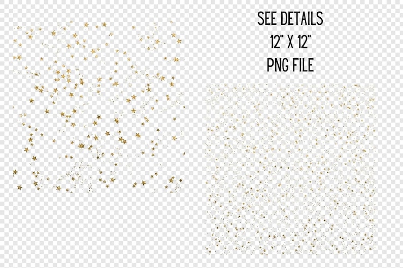 Gold Glitter Stars Overlays - Etsy
