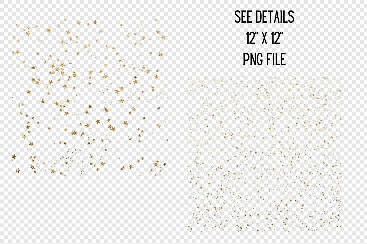Gold Glitter Stars Overlays - Etsy