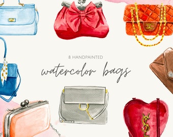 Watercolor Handbag - Etsy
