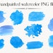 Blue Watercolor Splash Clipart, Light Blue Watercolor Brush Strokes ...