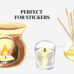 Spa Watercolor Clipart, Me Time Clipart, Reed Diffuser and Natural Oil ...