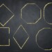 Modern Gold Polygonal Frame Clipart, Gold Glitter Frames - Etsy