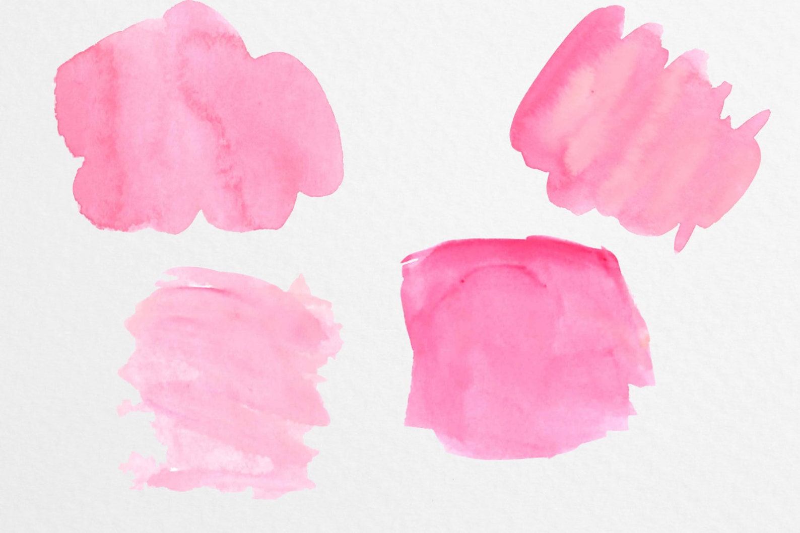 Pink Watercolor Splash Clipart Pink Watercolor Brush Strokes - Etsy
