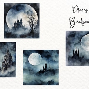 Watercolor Gothic Vampire Clipart, Victorian Dark Art, Instant Download ...