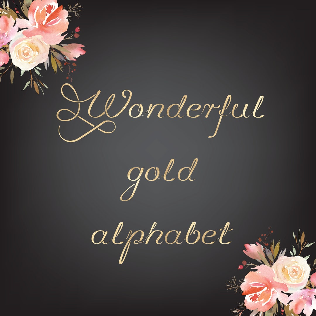 Glitter Alphabet PNG, Gold Foil Alphabet, Gold Letters Clipart ...