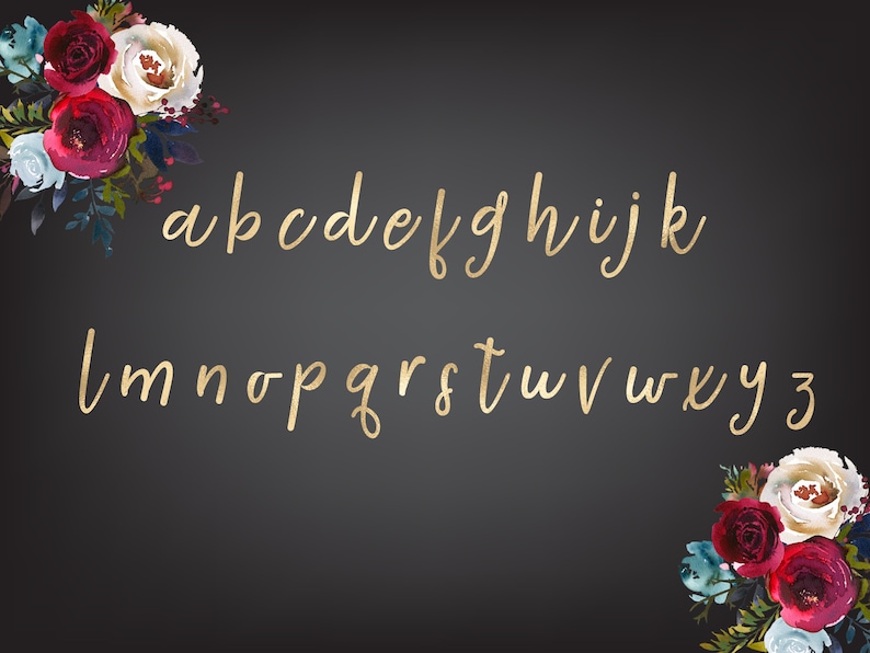 Gold Foil Alphabet Gold Letters Clipart Decorative Alphabet | Etsy