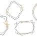 Minimal Geometric Frames, Gold Frames Clipart, Frames With Golden ...