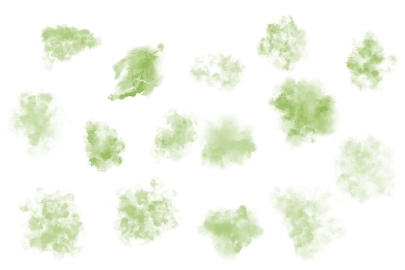 Gold Circles With Green Watercolor Watercolor Circles for - Etsy