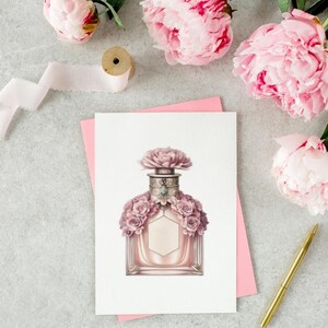 Watercolor Heart Shaped Pink Perfume Bottles Clipart - Etsy
