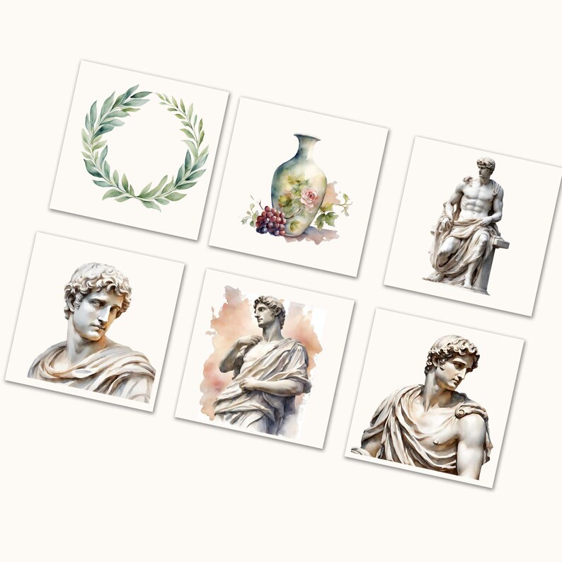 Ancient Rome Watercolor Clipart: Roman Empire PNG Bundle (digital ...