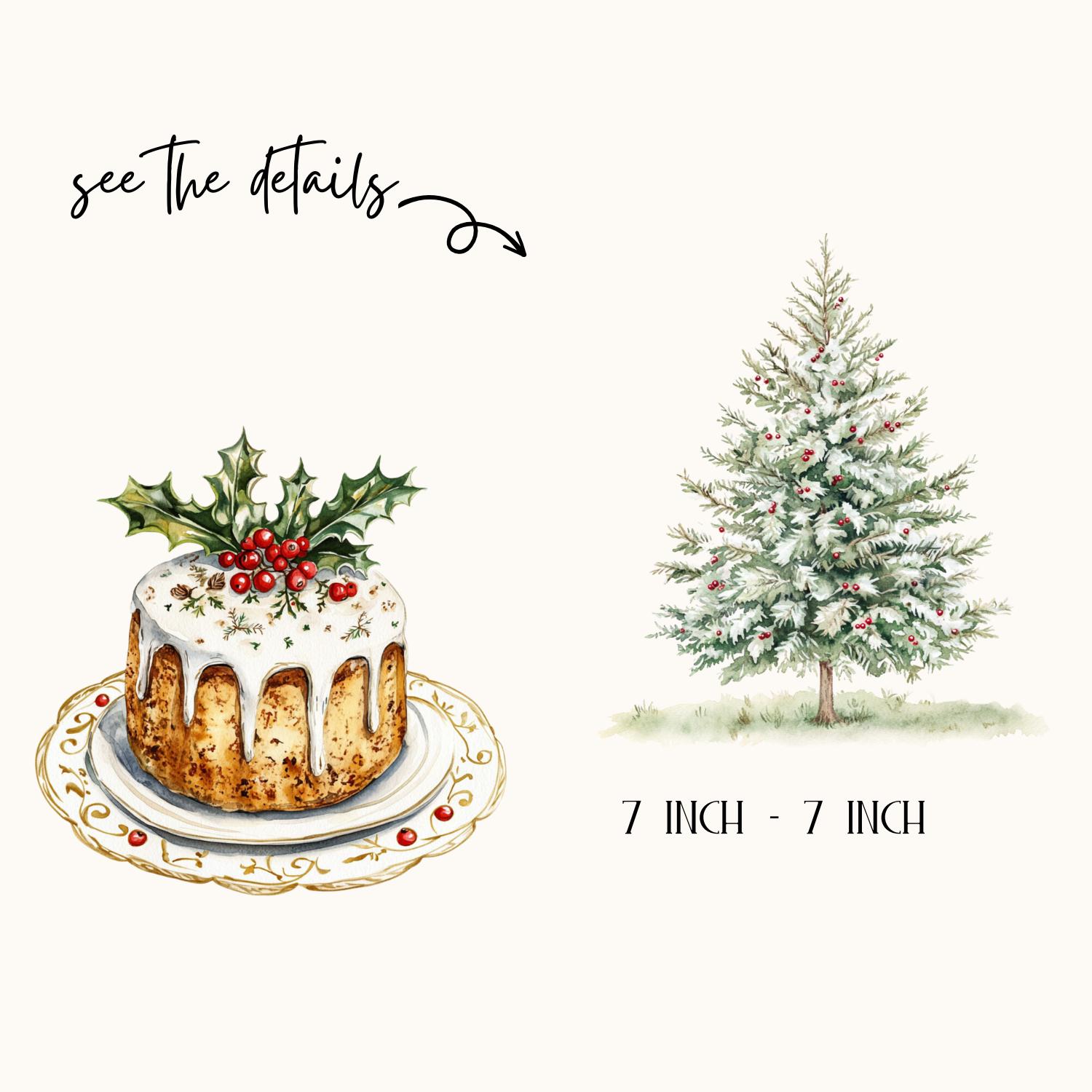 Watercolor Vintage Christmas, Nutscracker, Christmas Tree, Junk Journal ...