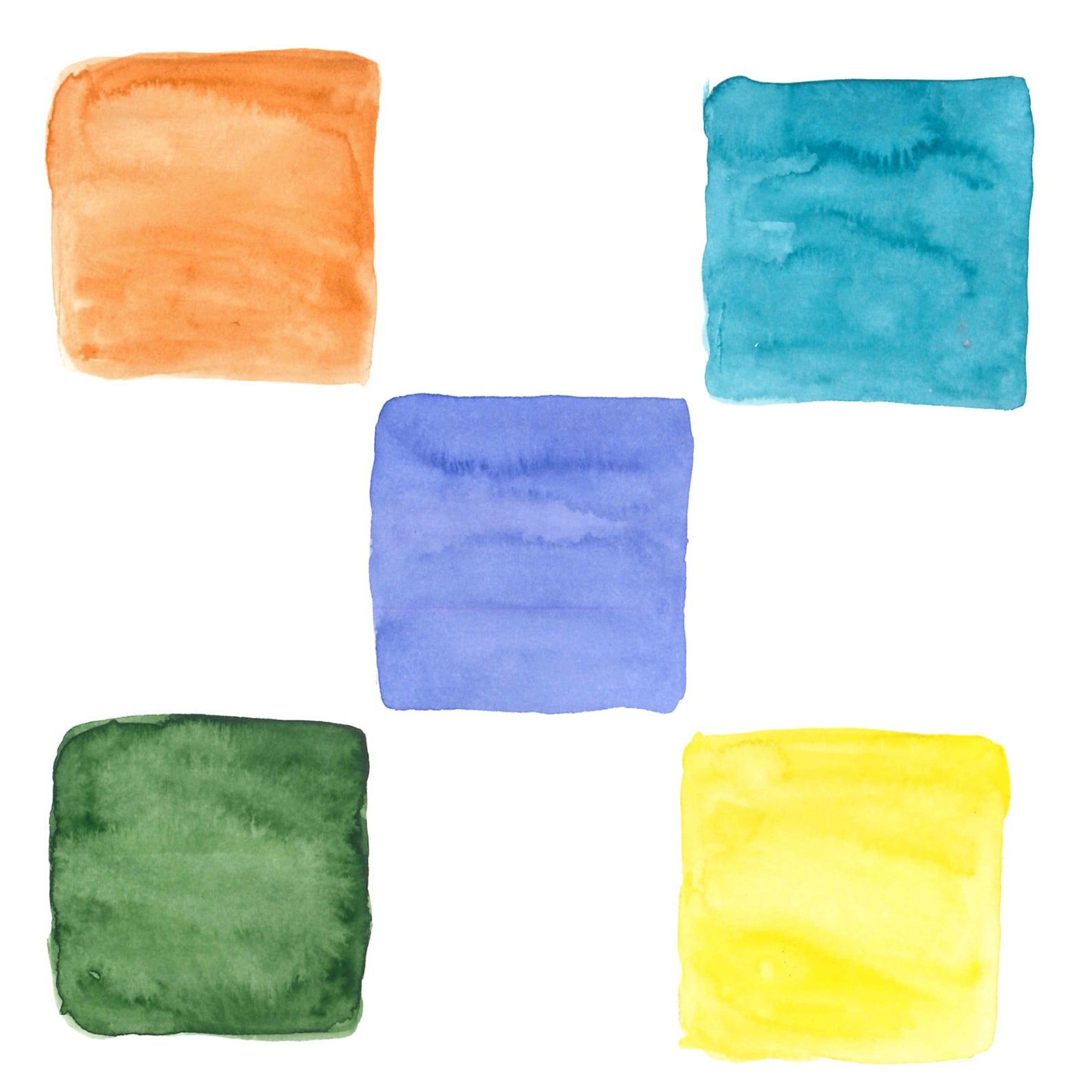 Watercolor Squares Clipart: 20 Colorful PNG Files (5x5 In) - Etsy