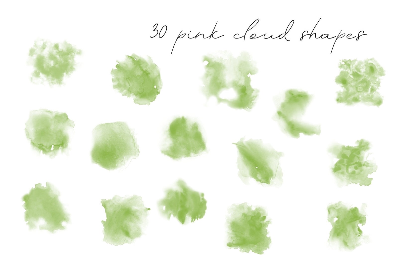 Gold Circles With Green Watercolor Watercolor Circles for - Etsy