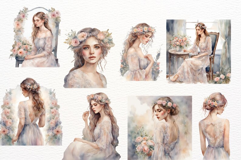 Sleeping Beauty Clipart, Princess Clipart, Fairy Tale Clipart, Princess ...