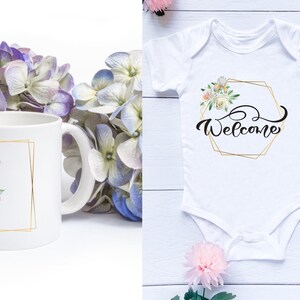 Geometric Frames, Watercolor Frames, Wreath Frames With Flowers - Etsy