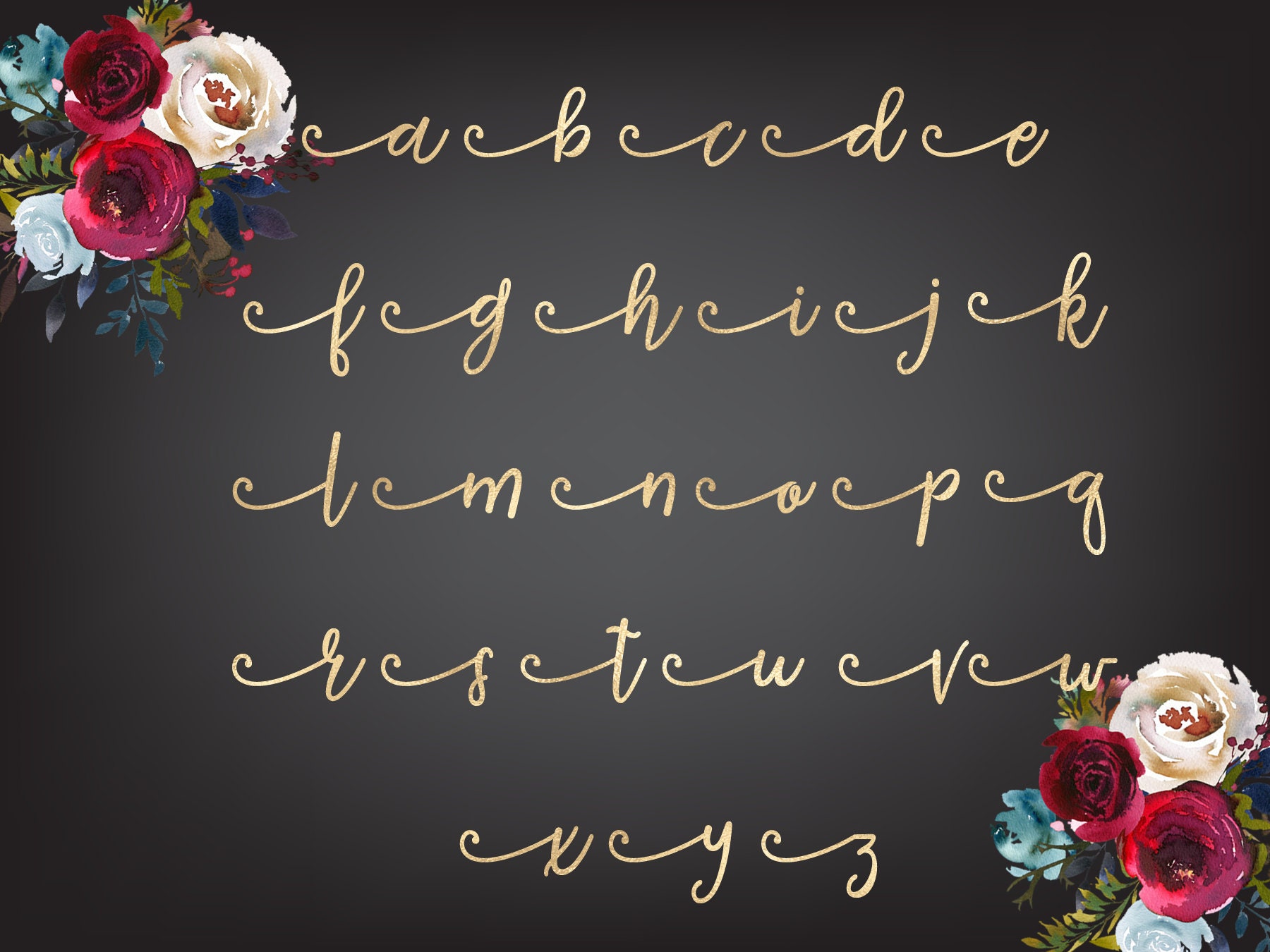 Gold Foil Alphabet, Gold Letters Clipart, Decorative Alphabet - Etsy
