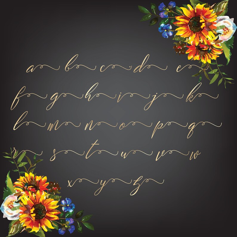 Gold Foil Alphabet Gold Letters Clipart Decorative Alphabet | Etsy