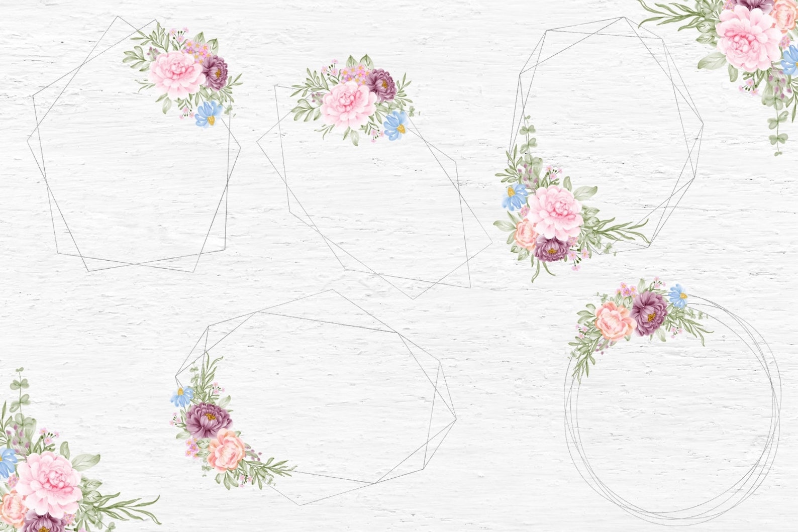 Silver Geometric Frames Silver Wedding Frames Frames With - Etsy