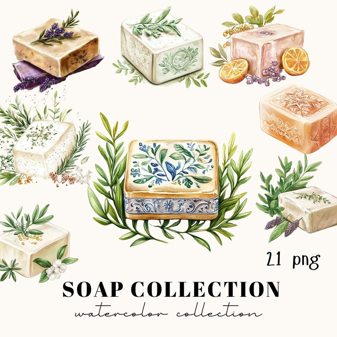 Soap Collection - Self Care Digital Clipart Bundle | Illustrations for ...
