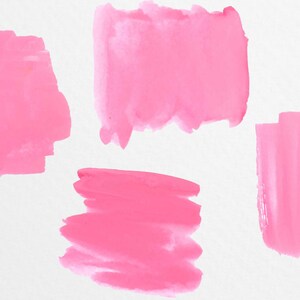 Pink Watercolor Splash Clipart Pink Watercolor Brush Strokes - Etsy