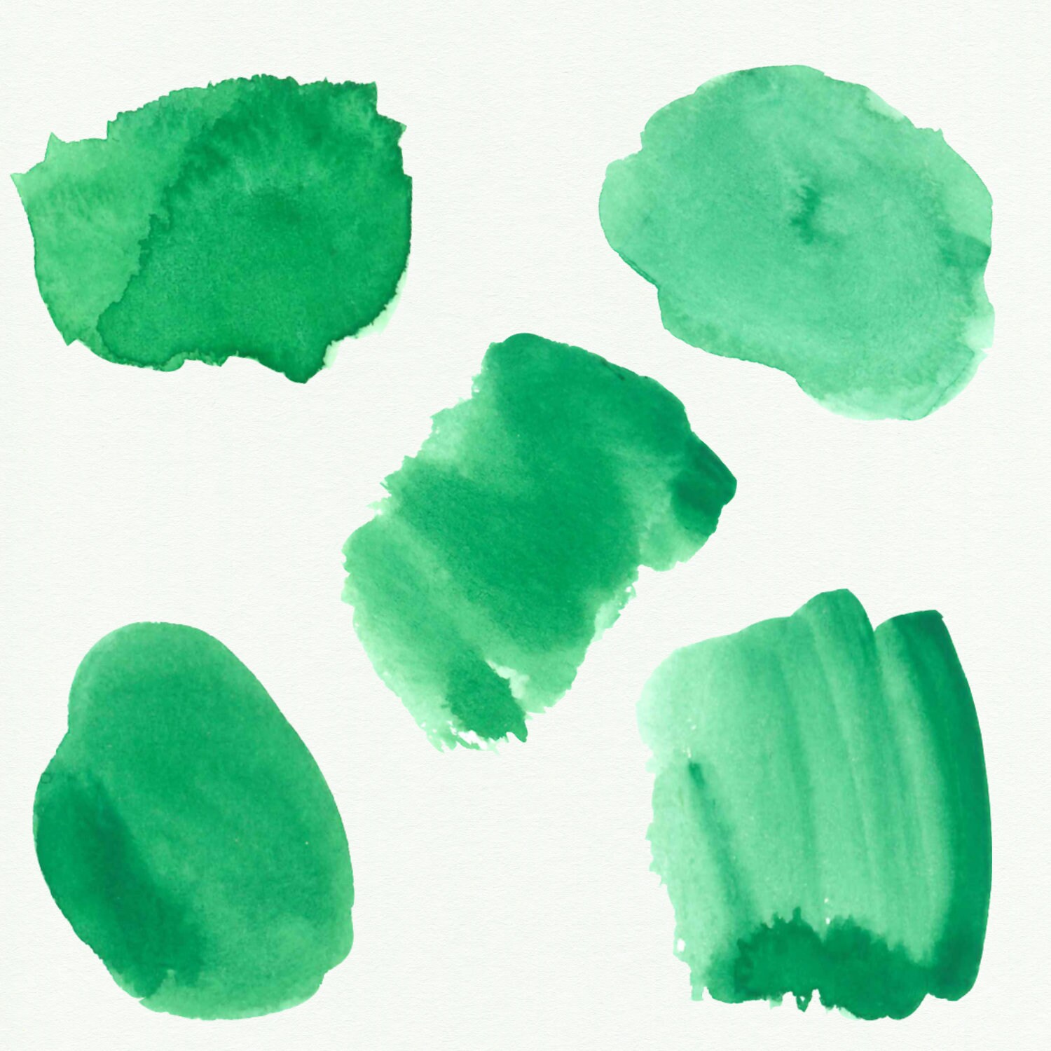 Green Watercolor Splash Clipart Green Watercolor Brush - Etsy