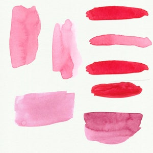 Light Pink Watercolor Splash Clipart, Pink Watercolor Brush Strokes ...