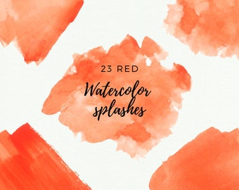 Red Splotches Clipart - Etsy
