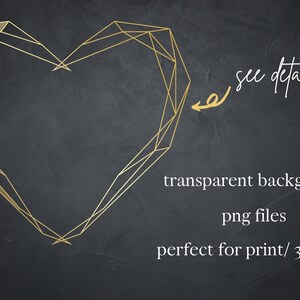 Heart Shaped Gold Frames, Geometric Gold Frames - Etsy