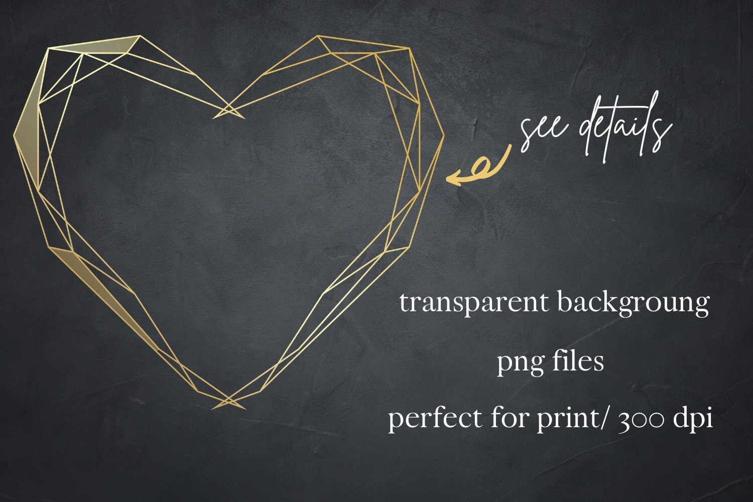 Heart Shaped Gold Frames, Geometric Gold Frames - Etsy