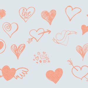 Pink Glitter Hearts, Sweet Valentine Hearts, Love & Hearts Clip Art ...