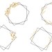 Minimal Geometric Frames, Gold Frames Clipart, Frames With Golden ...