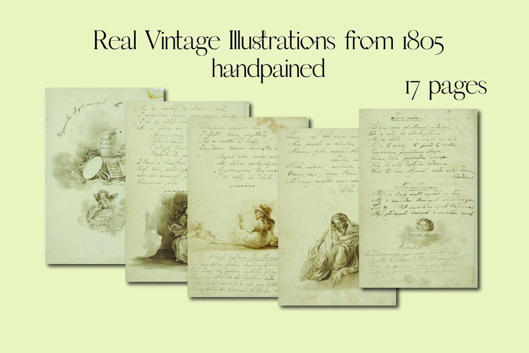 Original Old Diary Pages From 1805 - Etsy