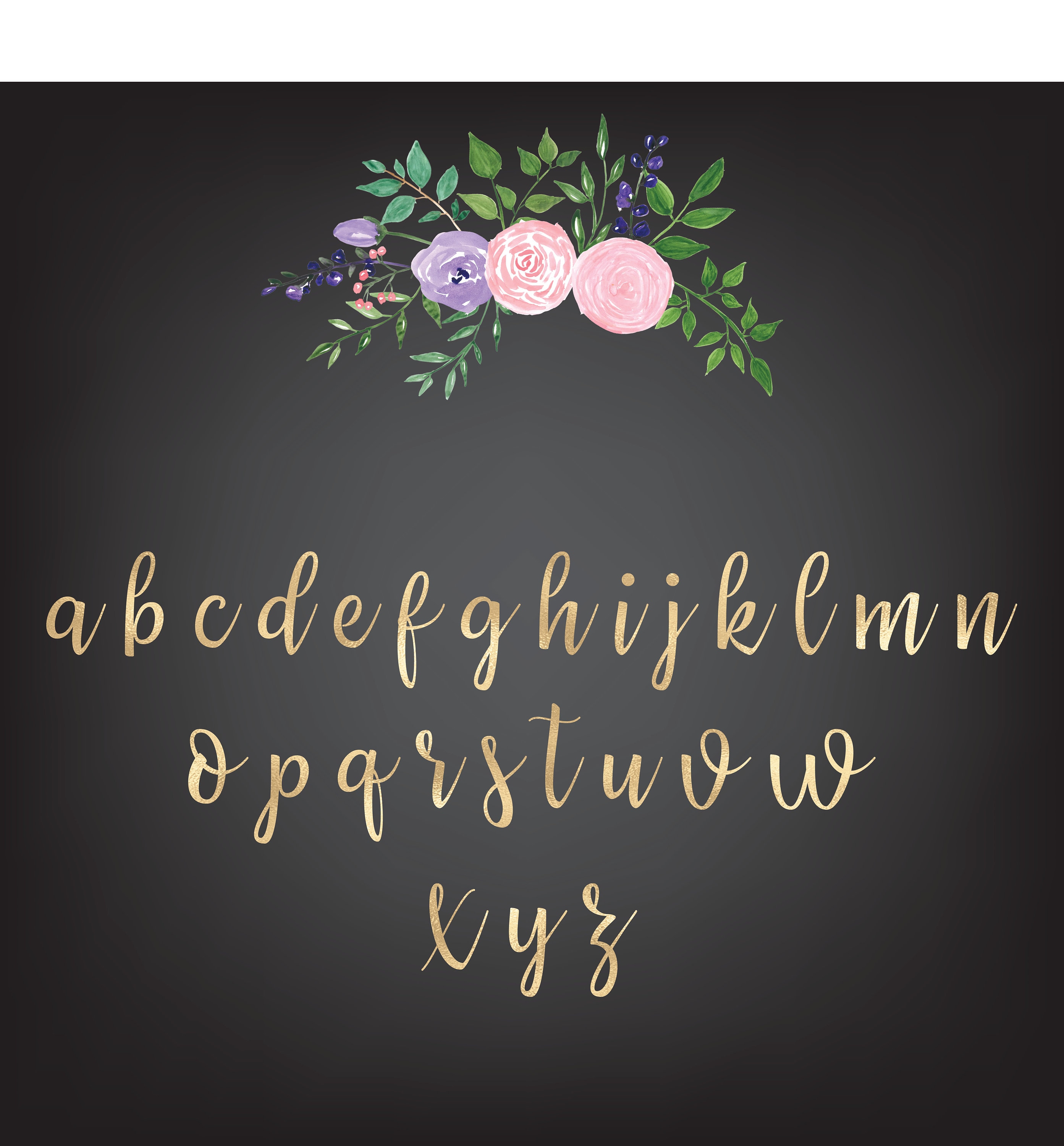 Gold Foil Alphabet, Gold Letters Clipart, Decorative Alphabet - Etsy
