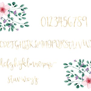 Gold Foil Alphabet, Gold Letters Clipart, Decorative Alphabet, Alphabet ...