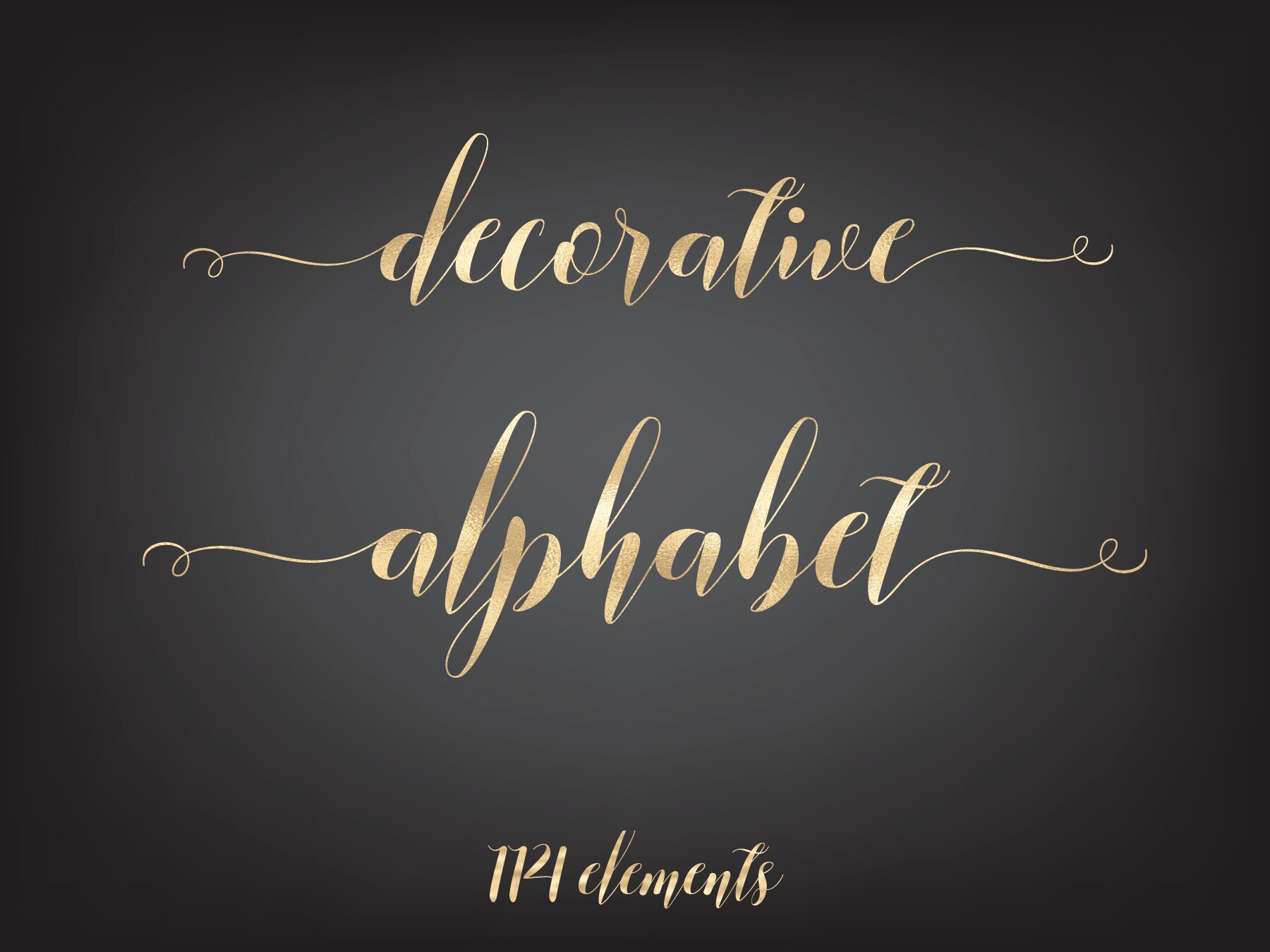 Gold Foil Alphabet, Gold Letters Clipart, Decorative Alphabet - Etsy