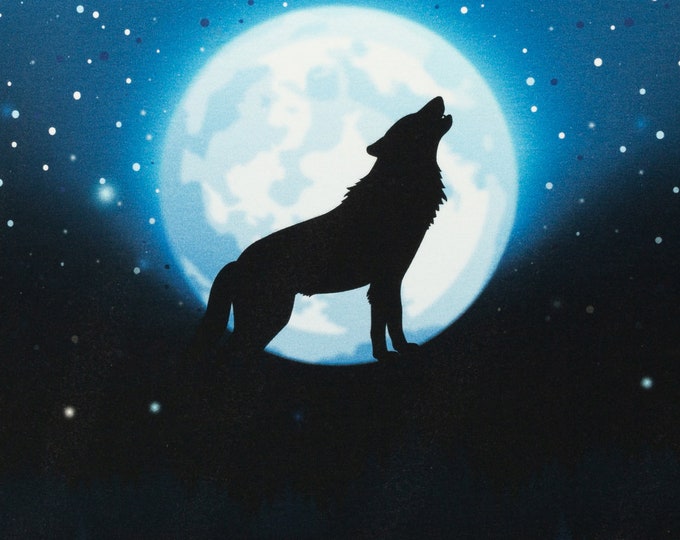 Wolf Moon 2.0 by Lycklig Design, Summer Sweat, Swafing, Blue, 1.00 M - Etsy