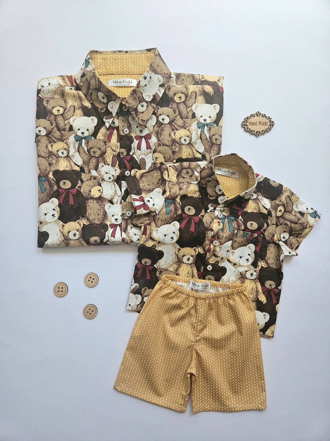 Dad and Son Matching Shirts Dad and Son Outfits Teddy Bear Shirts ...