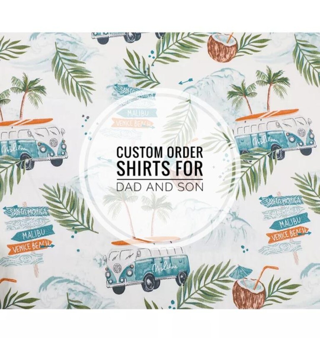 Custom Made Order Dad and Son Matching Shirts Dad and Son Outfits ...