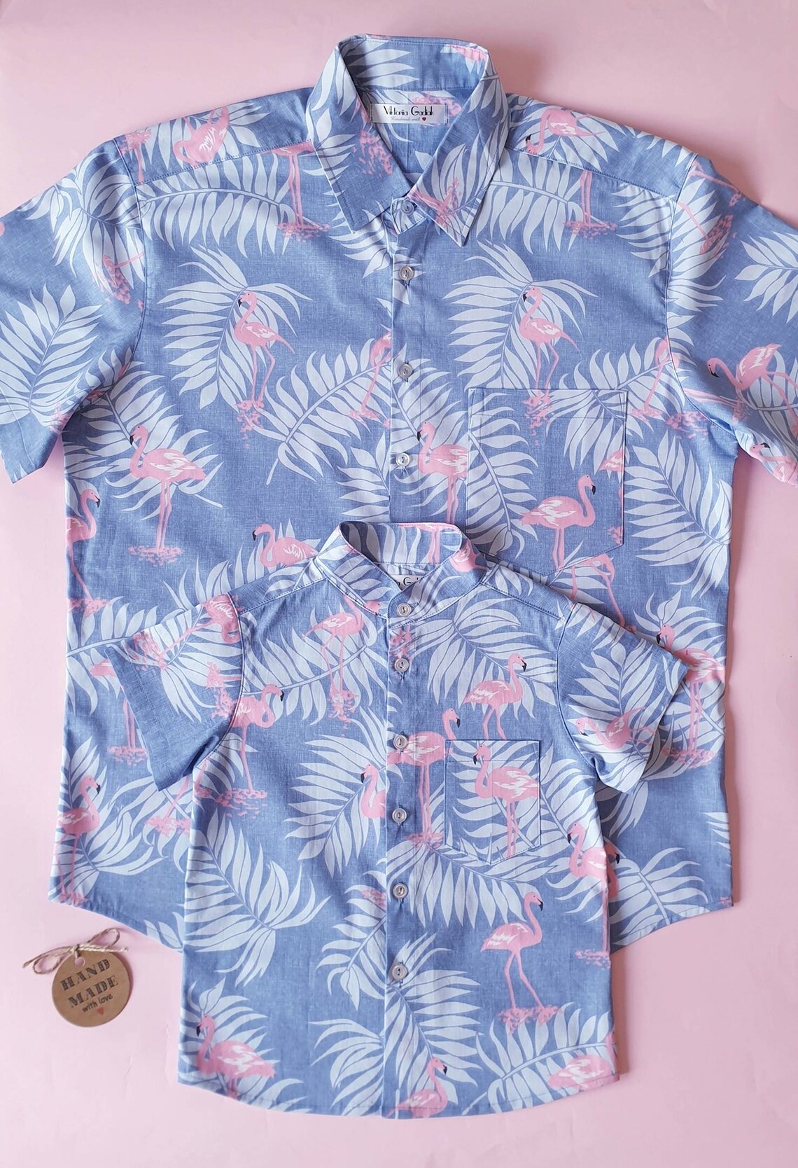 Matching Dad and Son Hawaiian Shirts: Flamingo Print Father's Day ...