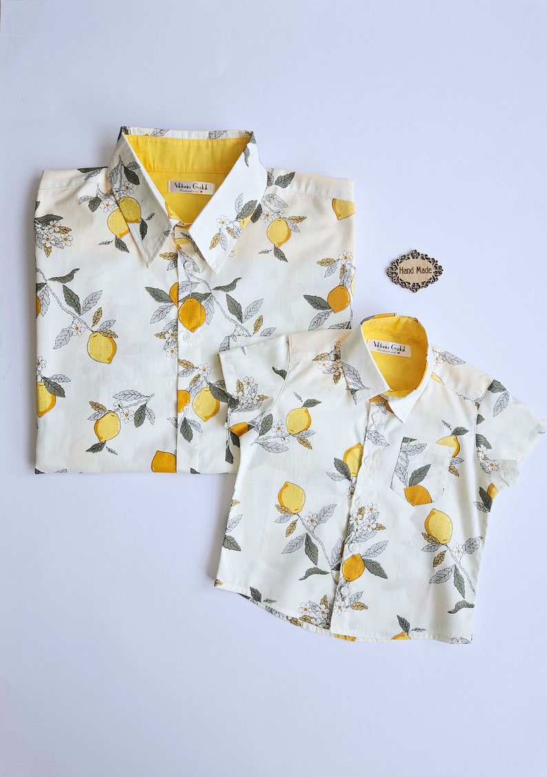 Matching Mom and Son Lemon Outfit Mommy and Me Family Look Handmade ...