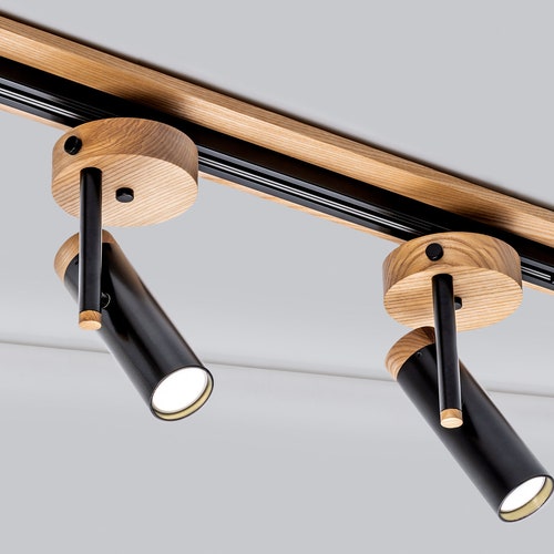 Track Lighting Industrial Black Lighting Ceiling Light - Etsy