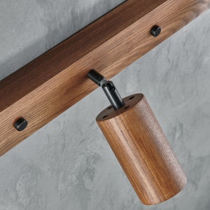 Vanity Light Bathroom Wooden Wall Lighting Black Walnut - Etsy