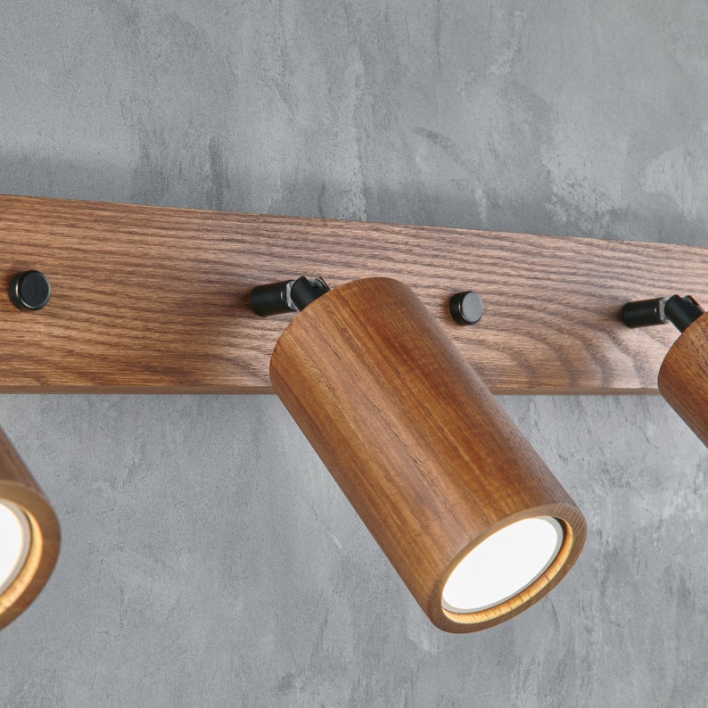 Vanity Light Bathroom Wooden Wall Lighting Black Walnut - Etsy