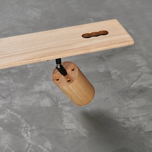 Track Lighting Wide Wooden Base Industrial Light - Etsy