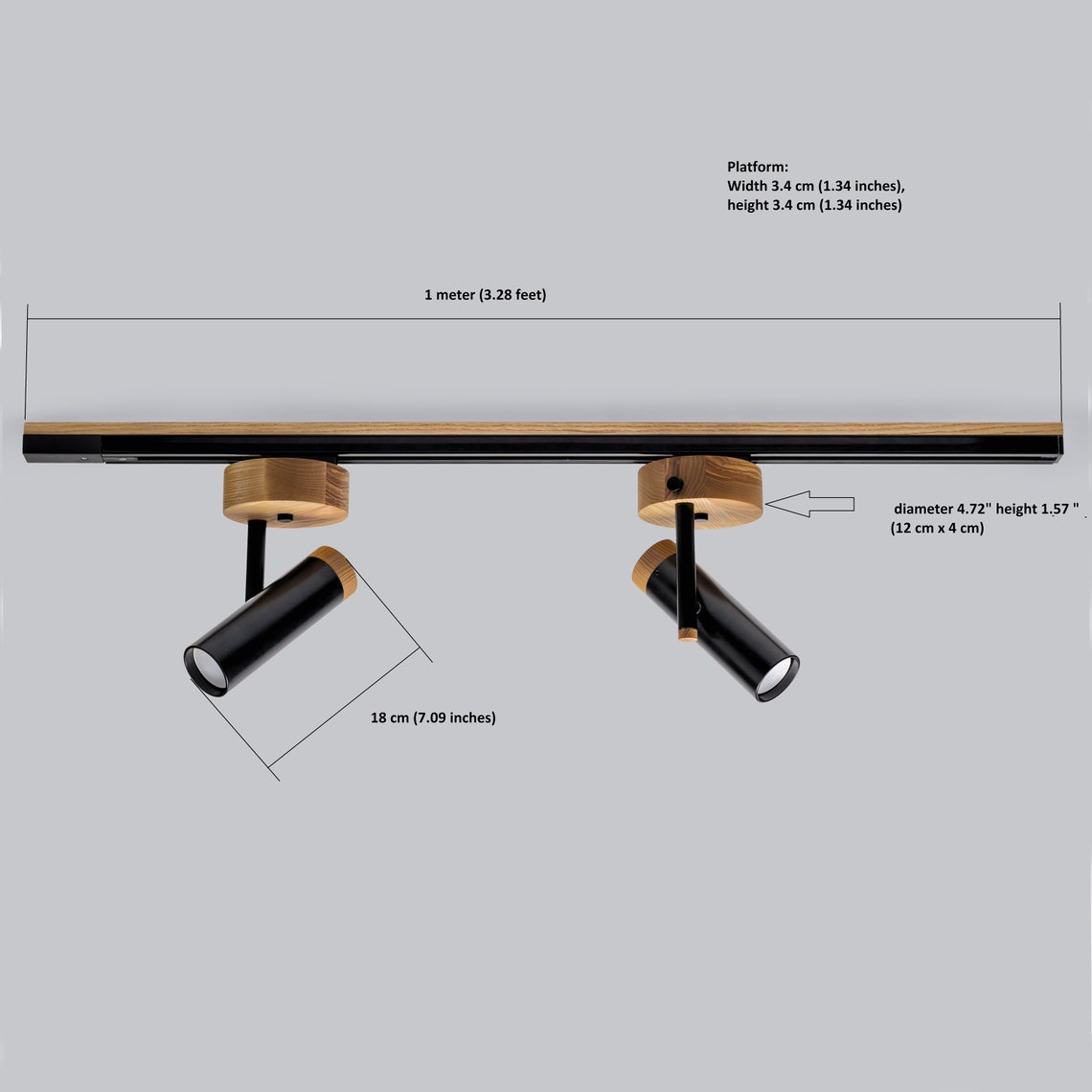 Track Lighting Industrial Black Lighting Ceiling Light | Etsy