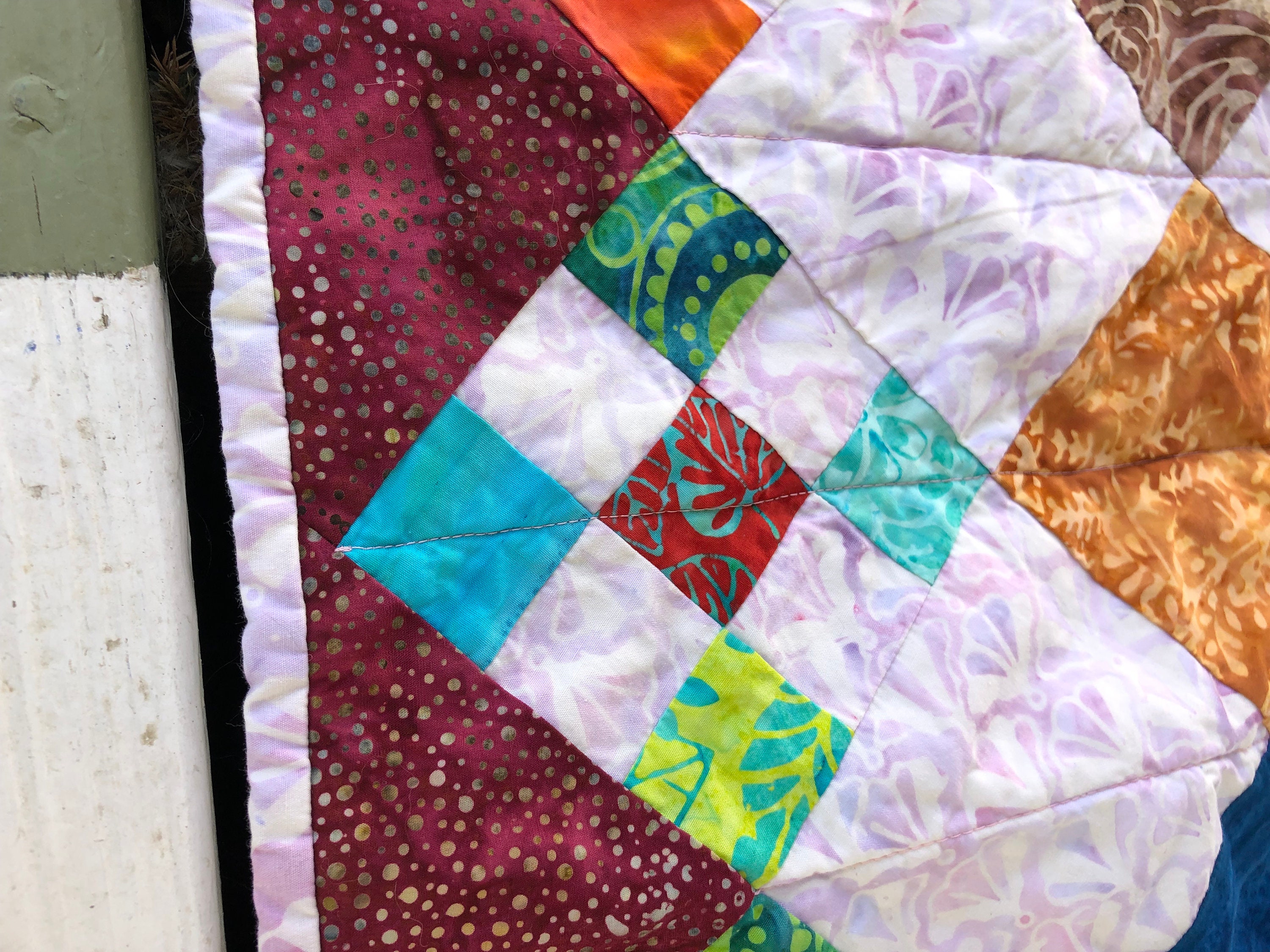 Tonga Batiks Twin Quilt "stain Glass Window" 80"x60" - Etsy