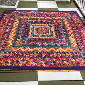 Kaffe Fassett Lap Size Quilt "carnival", 78"x78", Bright and Colorful ...